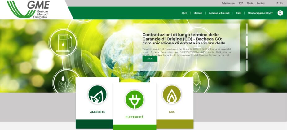 GME on line il nuovo sito